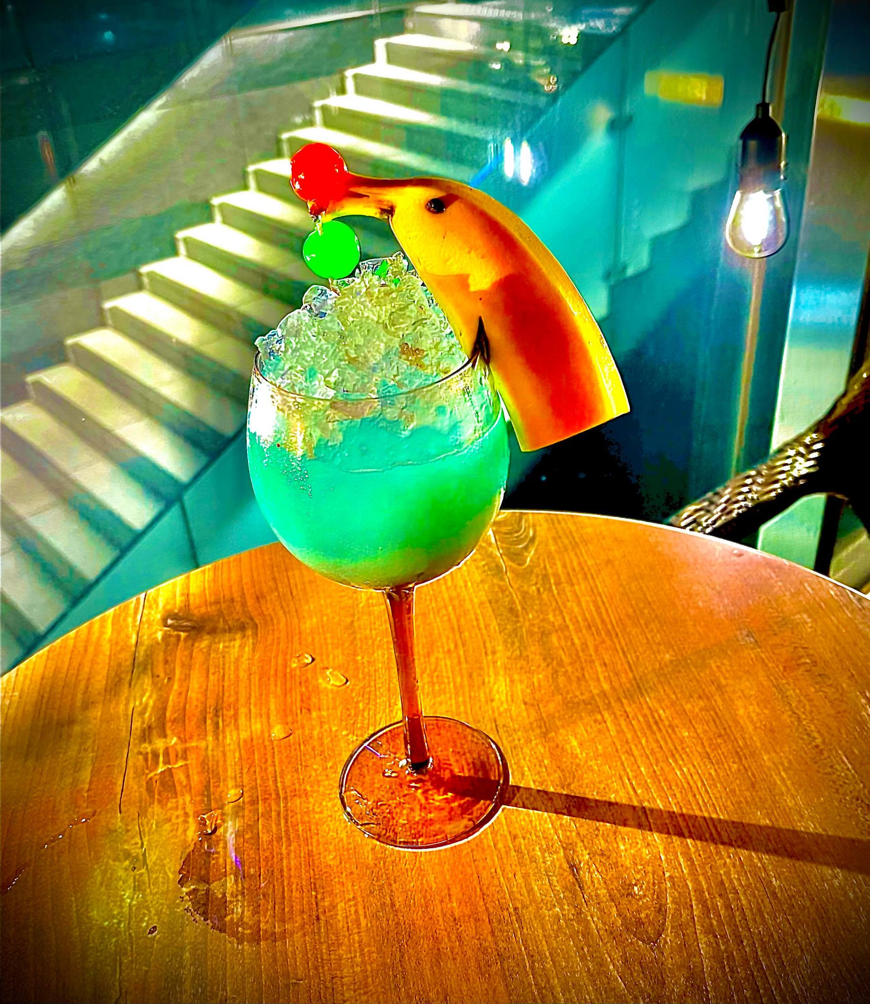 Banana Blue Daiquiri Cocktail - Nothing's Virgin Here